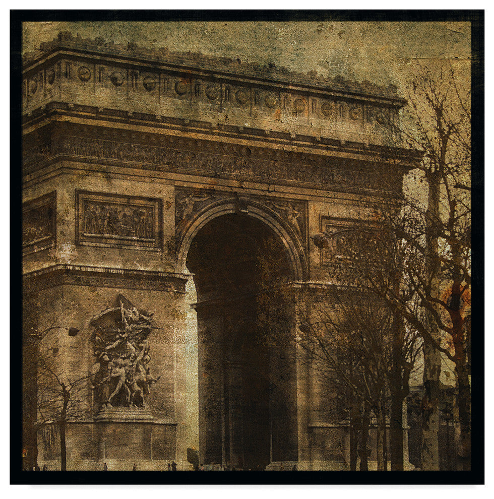 John W. Golden 'Arc De Triomphe' Canvas Art, 24"x24"