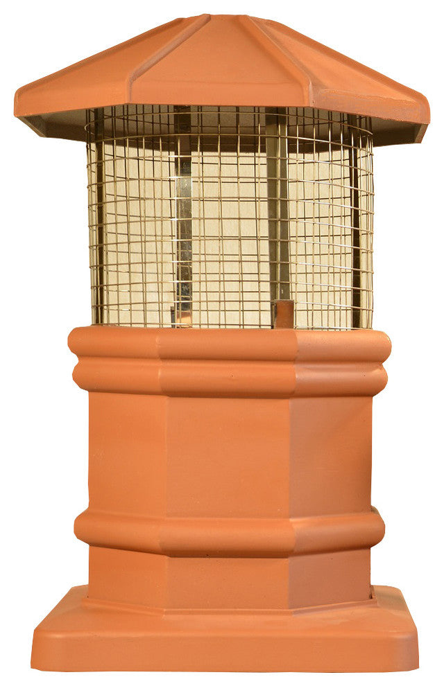 Decorative Lightweight Chimney Pot 12"x12" Flue