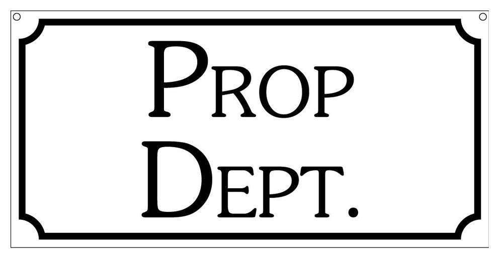 Prop Dept., Aluminum Play Theater Stage Mask Jewerly Set Sign, 6"x12"