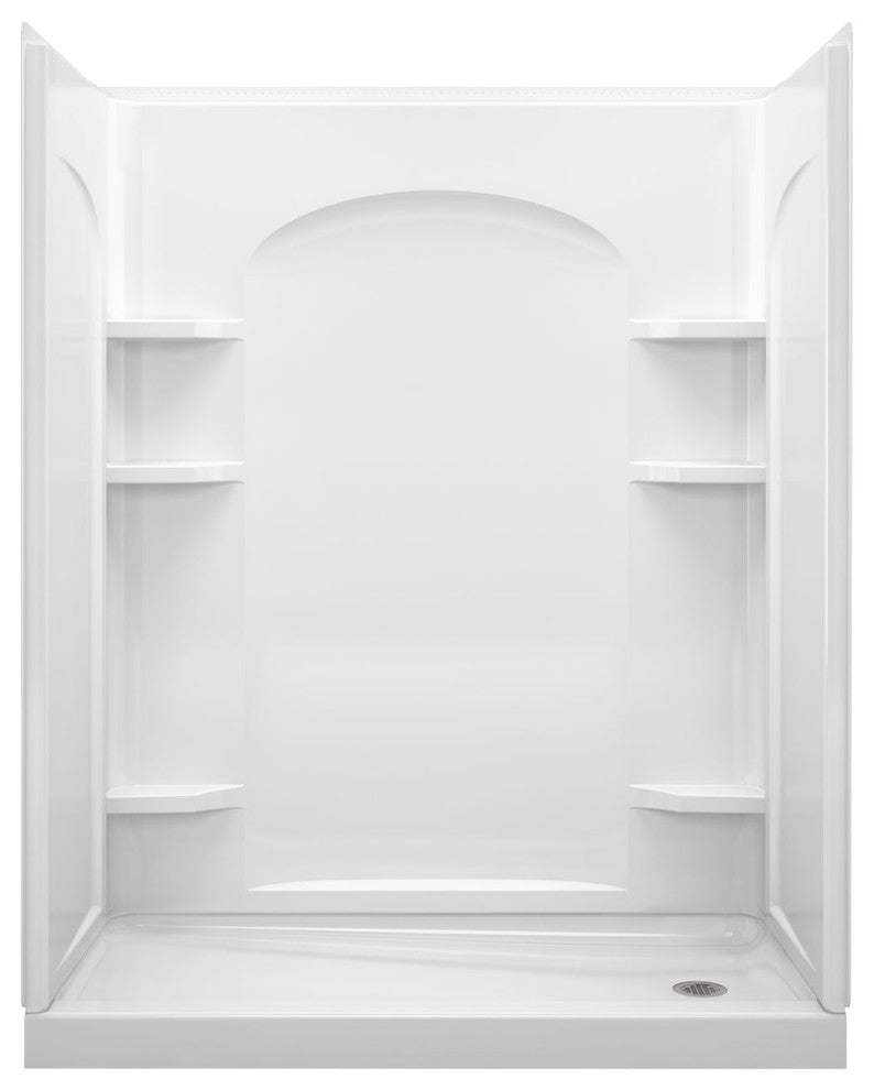 Sterling Alcove 60"x30"x75.25" Vikrell Right Shower Kit, White