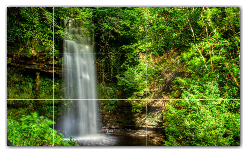 Waterfalls Ceramic Tile Wall Mural HZ501125-53XL. 60" x 36"