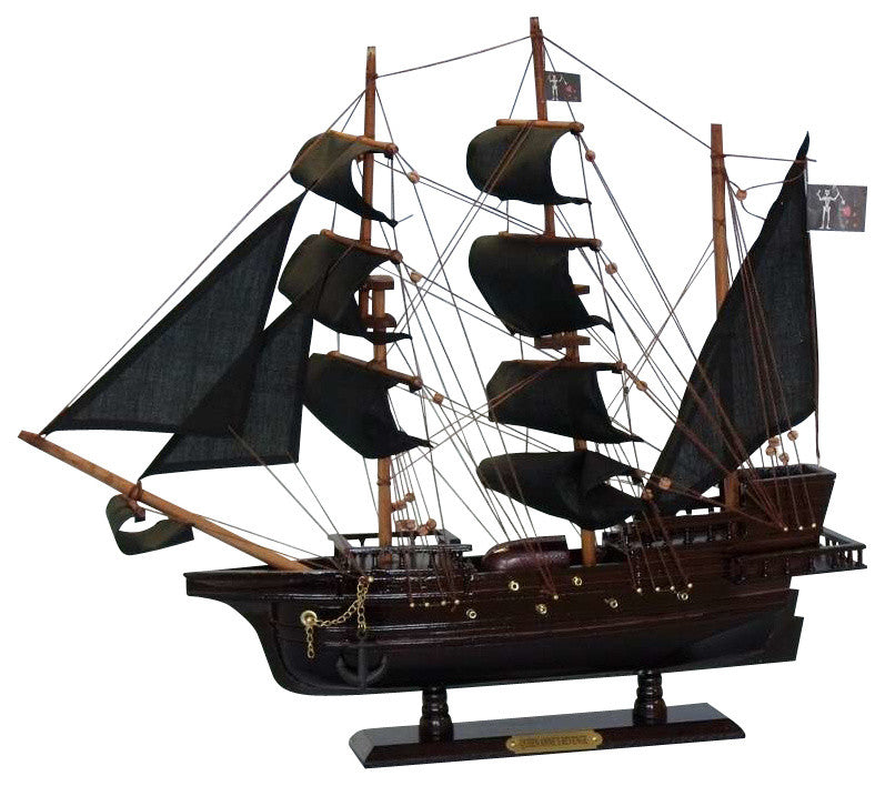 Blackbeard's Queen Anne's Revenge, Wooden Pirate Ship Model, 20"