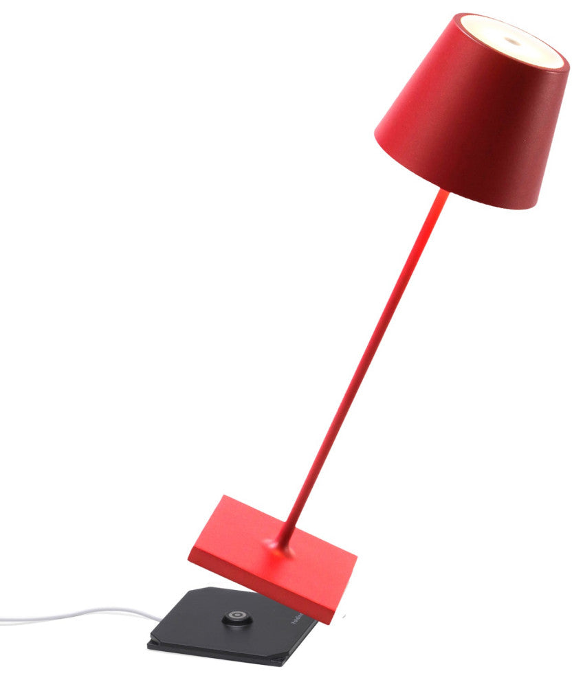Zafferano Poldina Pro LED Table Lamp, Ruby Red