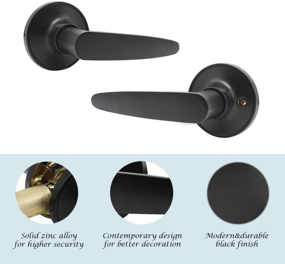 Matte Black Interior Door Handles Pack Of 2