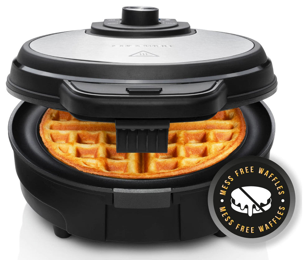 Anti-Overflow Belgian Waffle Maker w/Shade Selector, Temperature Contr