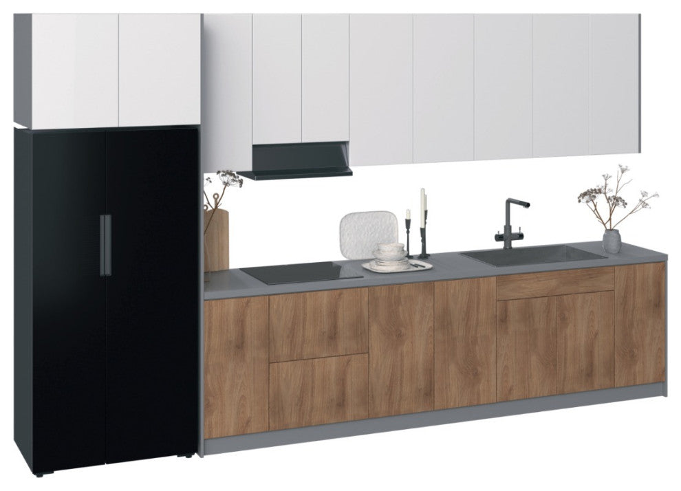 Kitchen Timeless Collection Natural Teak & White Gloss Color Base Size