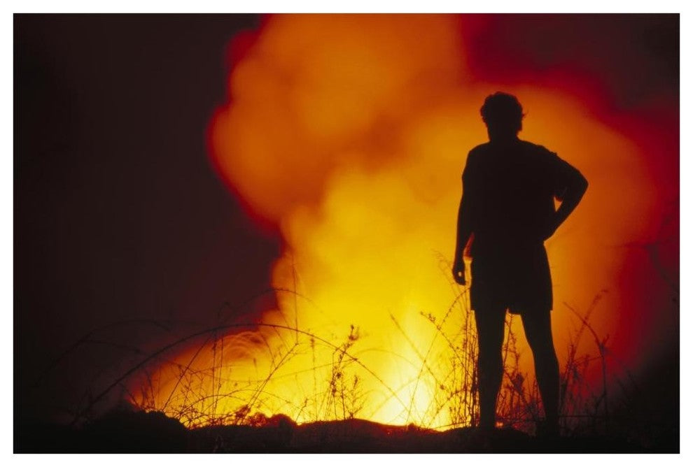 Admiring Nocturnal Display Of Fountain Lava Cape Hammond Galapagos I