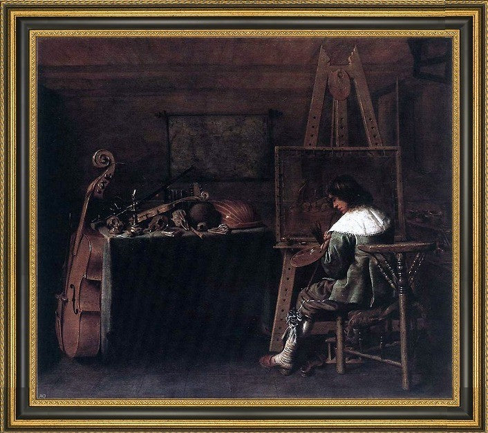 Hendrick Gerritsz Pot The Painter in His Studio Framed Canvas Print, 2