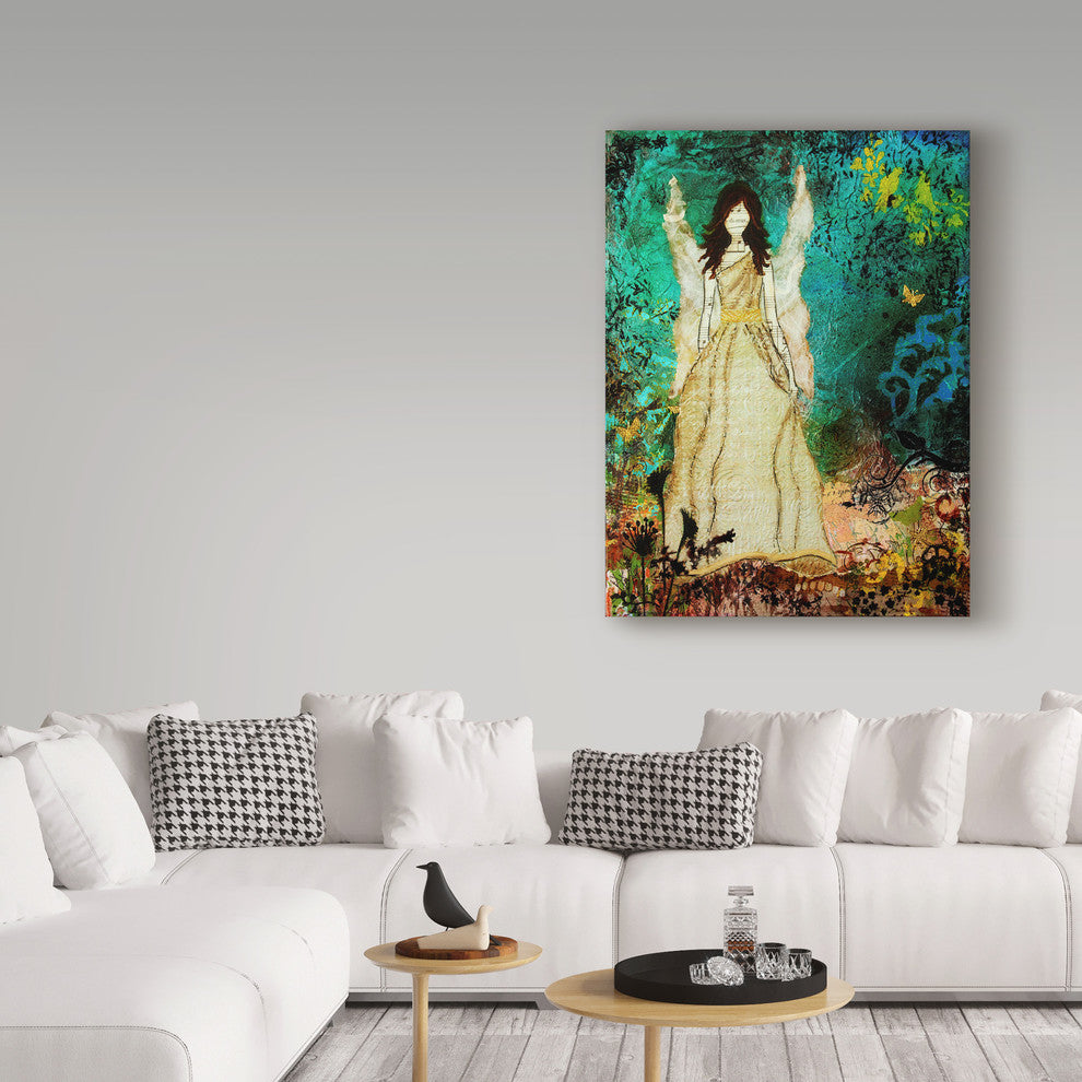 Janelle Nichol 'Angel In The Garden' Canvas Art, 24"x18"