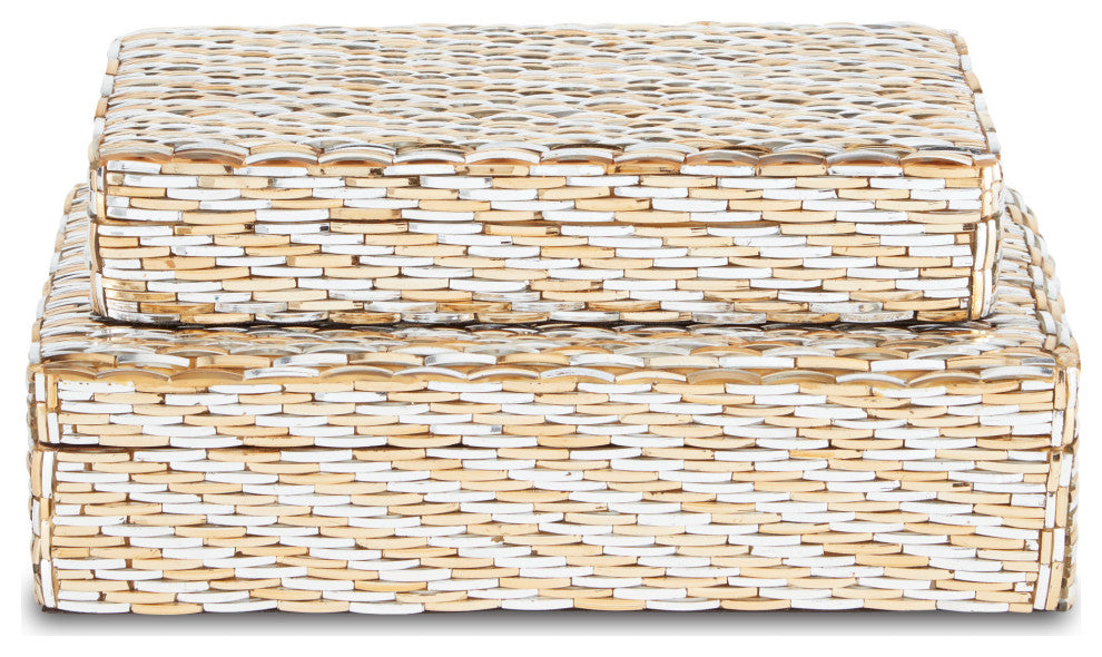 Glimmer Box, 2-Piece Set, Gold and Silver Box