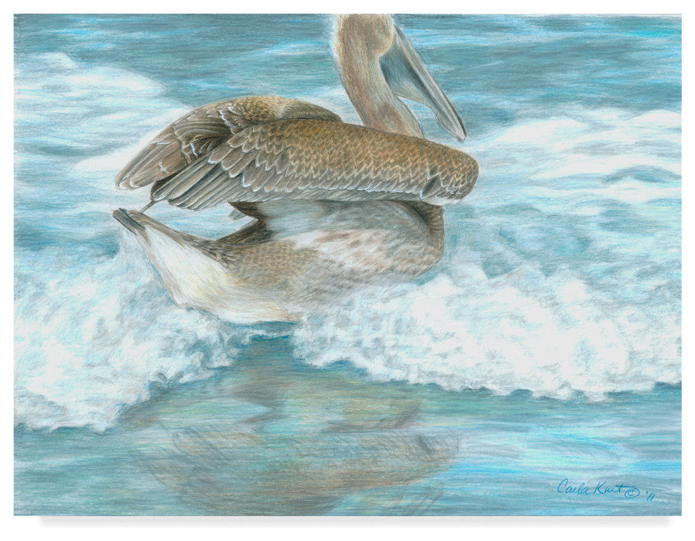 Carla Kurt 'Pelican Surf' Canvas Art