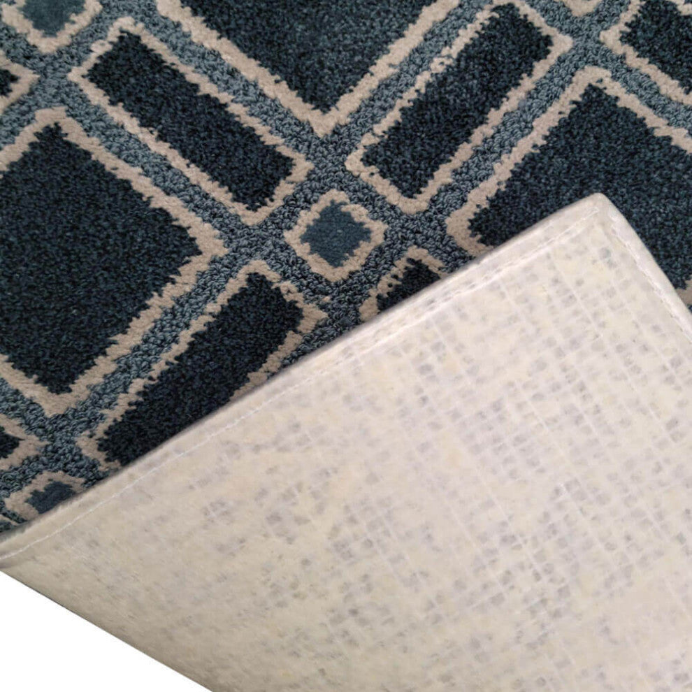 Versailles Pattern Indoor Carpet Area Rug Collection, Pacific, 5x5