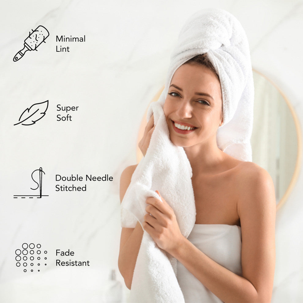 A1HC Wash Cloth Set, 100% Ring Spun Cotton, Ultra Soft, Charcoal, 12-P