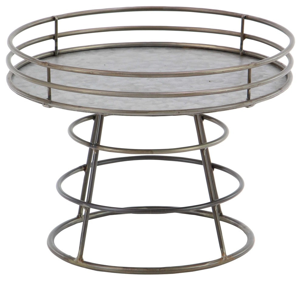 Farmhouse Iron Round Tray Stand 14"