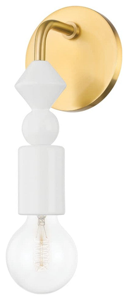 Mitzi H471101 Flora 1 Light 13" Tall Wall Sconce - Aged Brass