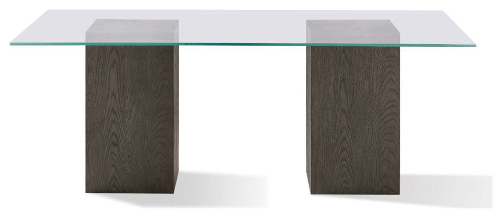 Modus Modesto 8 PC Rectangular Glass Dining Set - French Roast