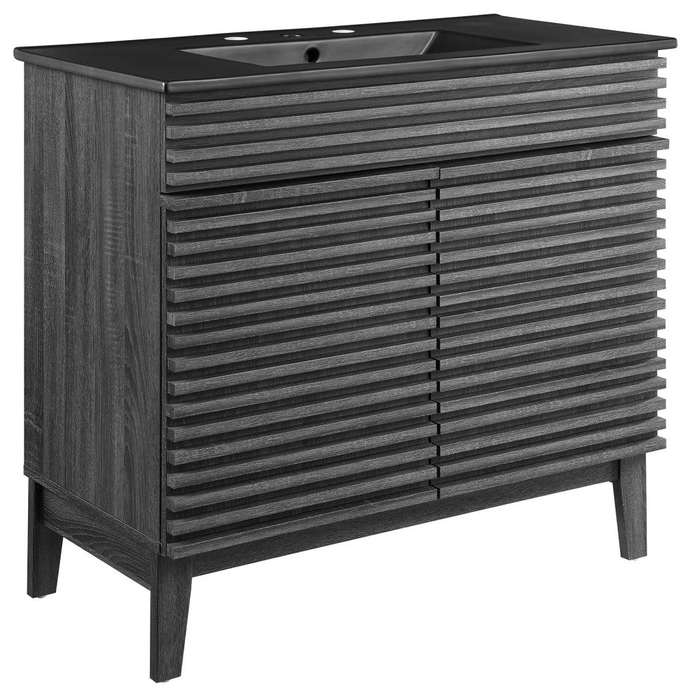 Render 36" Bathroom Vanity, Charcoal Black