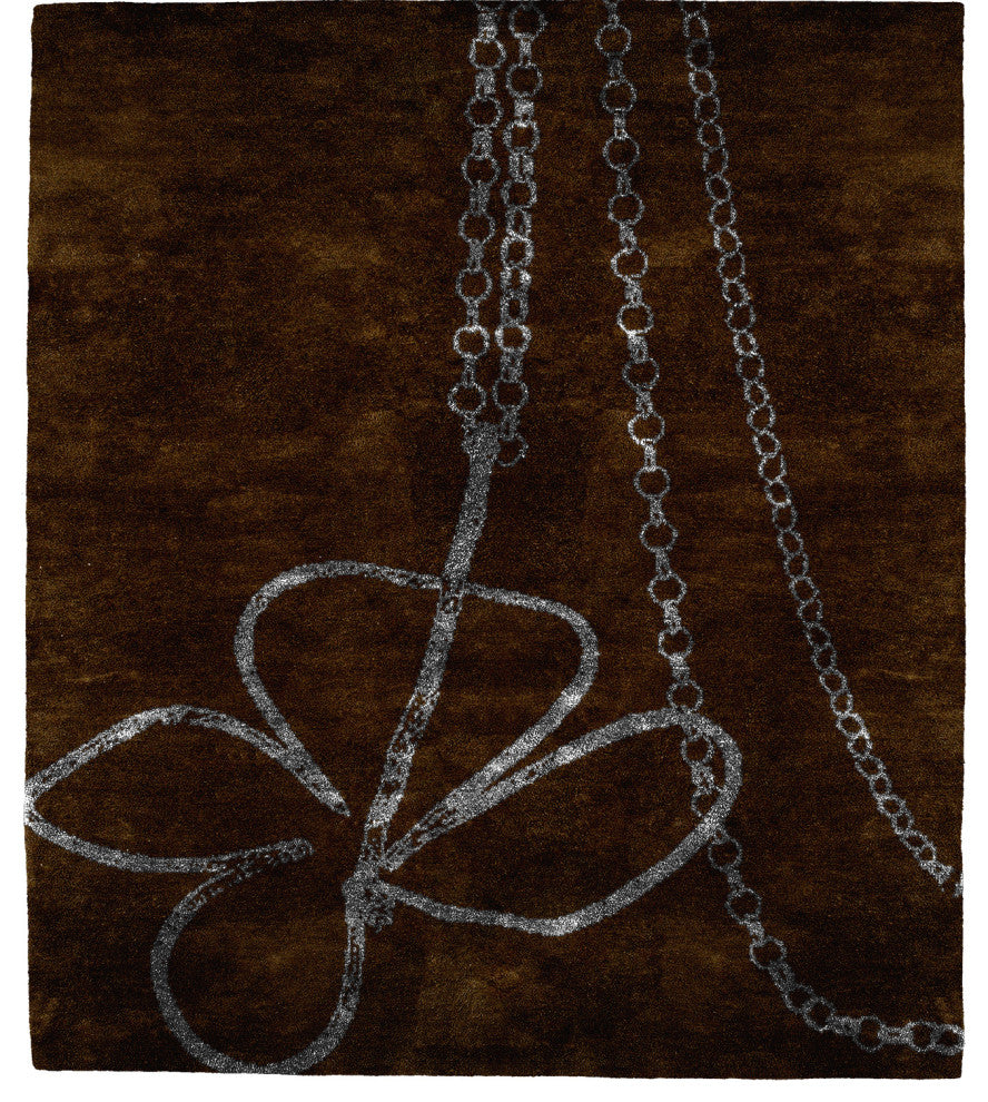 Macro B Wool Signature Rug, 6' Square