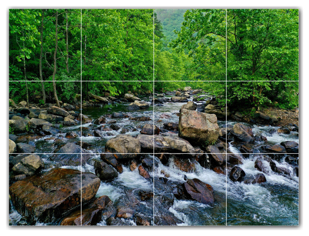 River Ceramic Tile Wall Mural HZ500902-43M. 24" x 18"