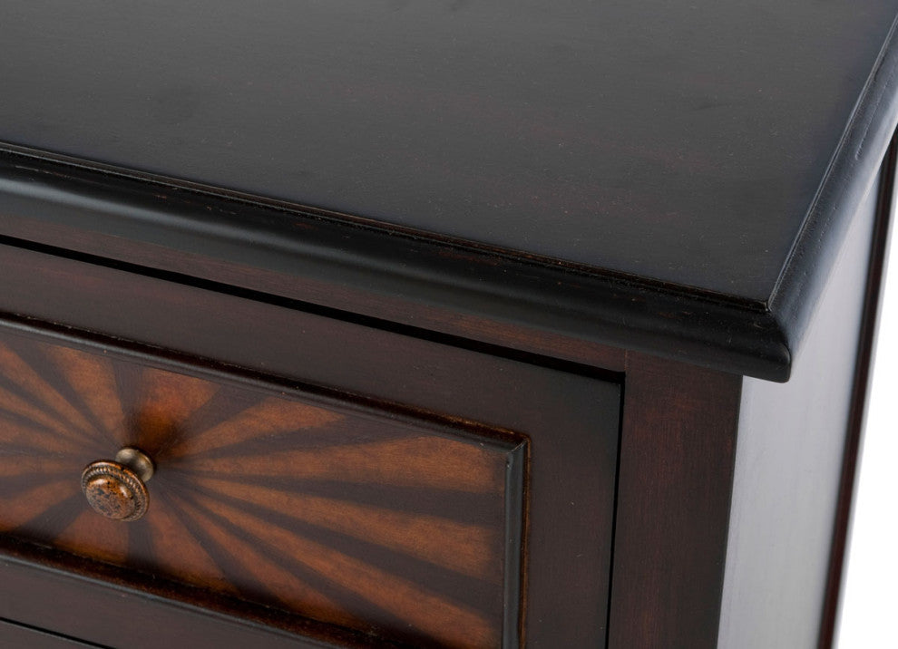 Randall 3 Drawer Side Table Dark Cherry