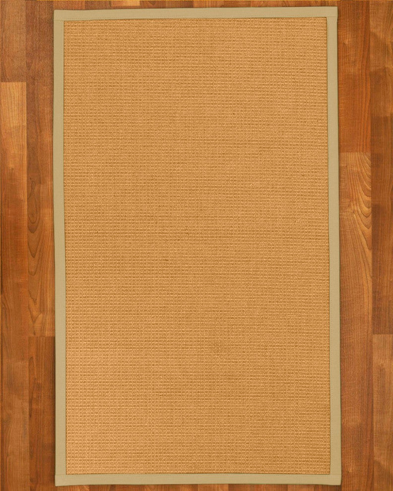 Natural Area Rugs Davlin Custom Sisal Rug, 6', Square Sand Border