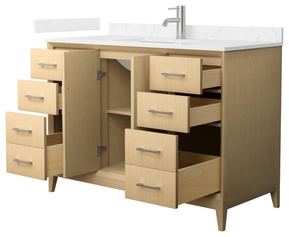 Wyndham Collection WCH7575-48S-VCA-MXX Janna 48" - White Oak / White C