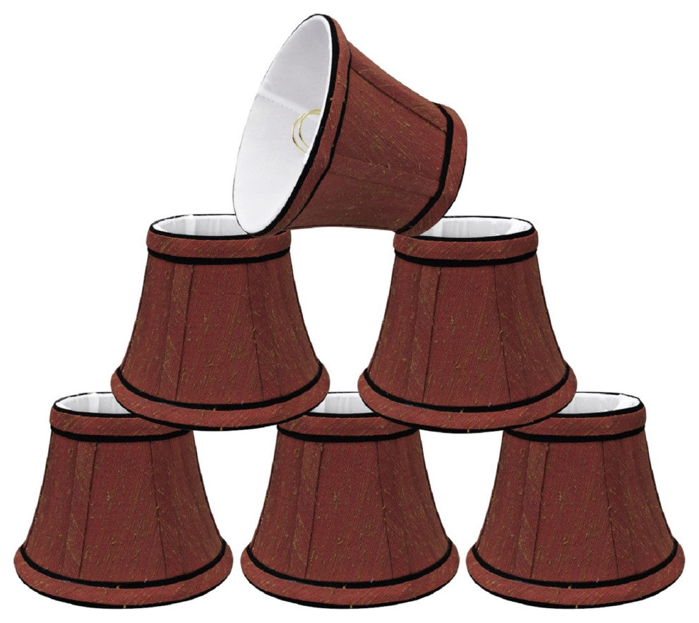 30001-6 Small Bell Chandelier Clip On Lamp Shade Rust 3"x5"x4"
