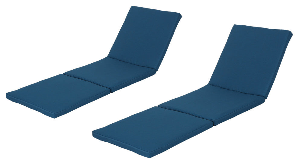 GDF Studio Laraine Outdoor Water Resistant Chaise Lounge Cushion, Blue