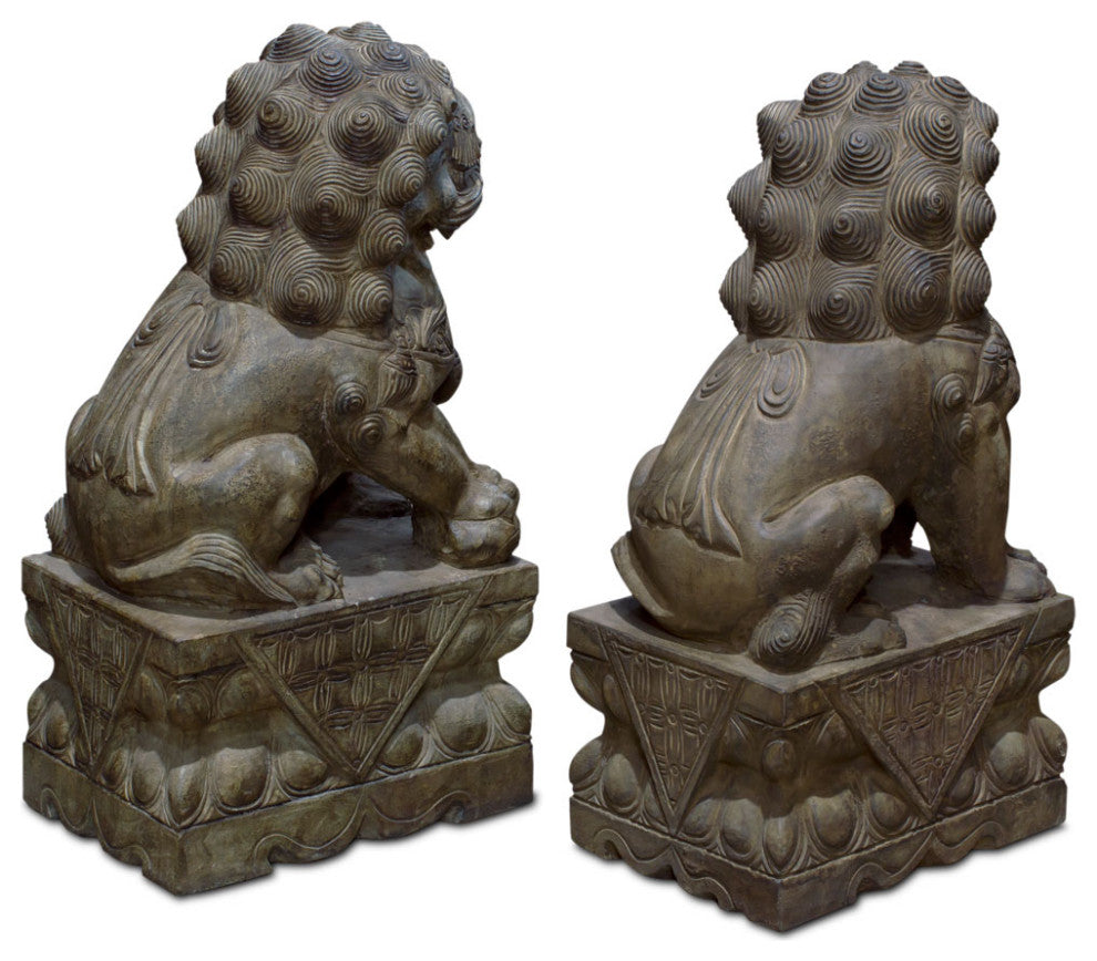 Imperial Stone Chinese Foo Dogs Statues
