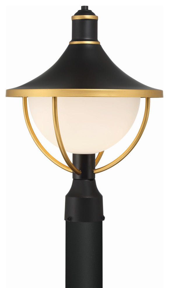 Crystorama Lighting Group ATL-709 Atlas 19" Tall Post Light - Matte Bl