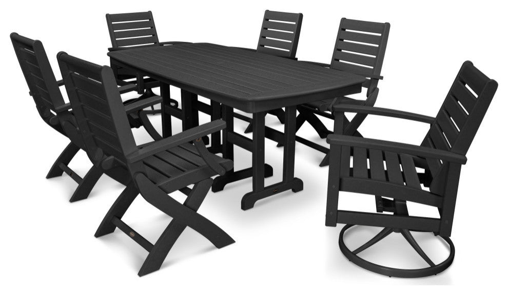 POLYWOOD Signature 7-Piece Swivel Dining Set