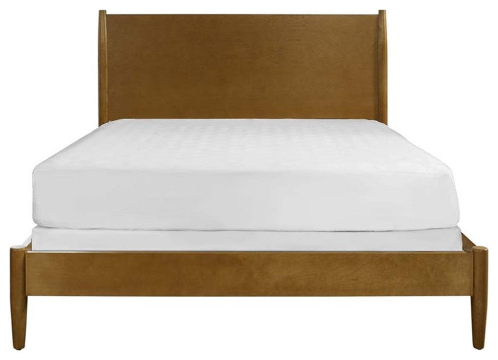 Crosley Furniture Landon Wood Queen Panel Platform Bed in Acorn Brown