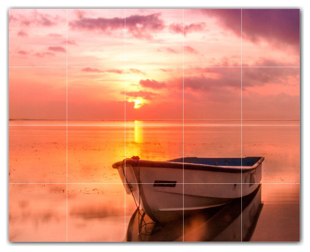 Sunset Ceramic Tile Wall Mural Hz500989-54xl. 60" X 48"