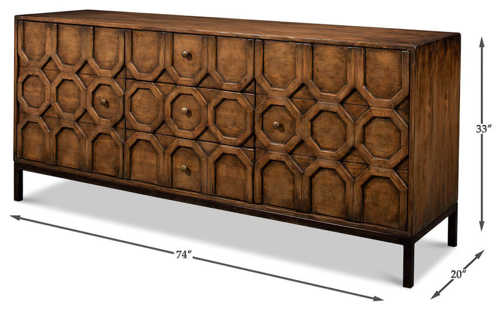 Modern Geometric Sideboard