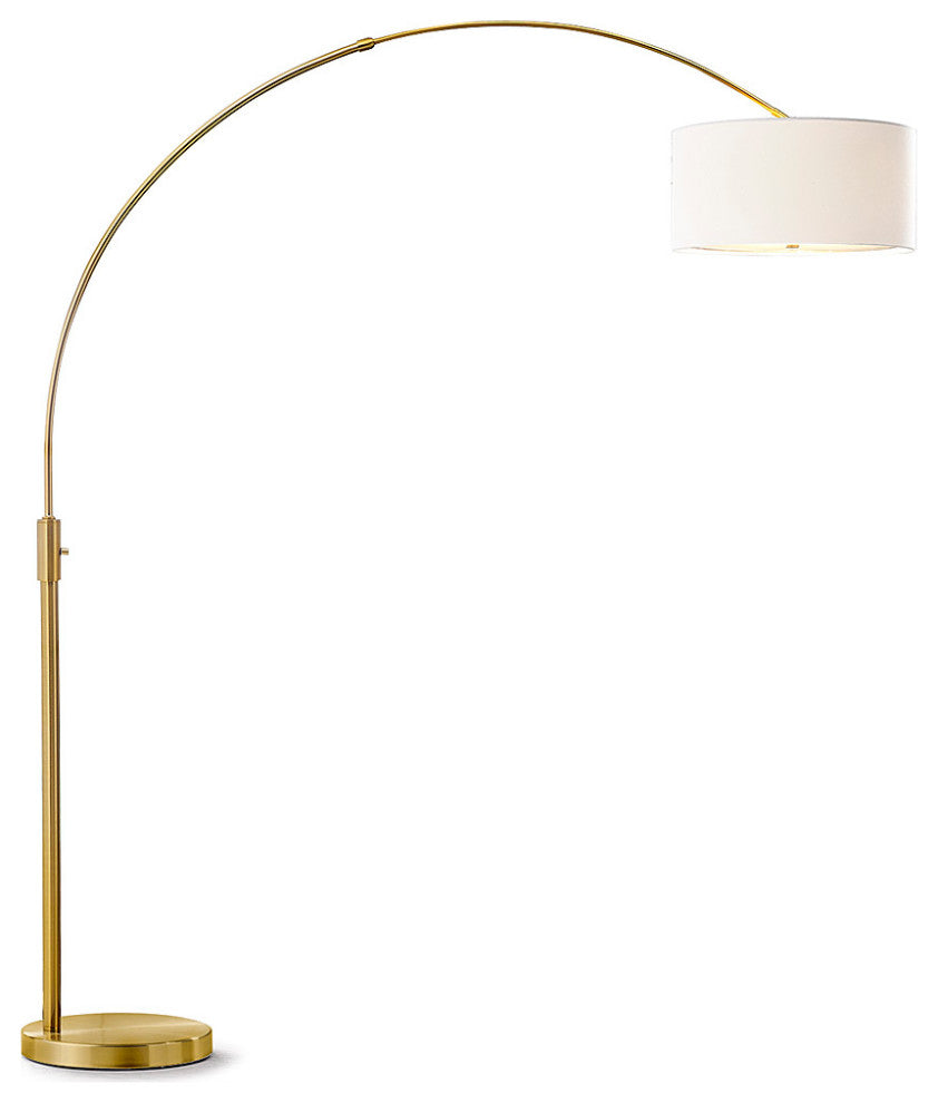 Orbita 81"H LED Dimmable Retractable Arch Floor Lamp, Bulb included, A