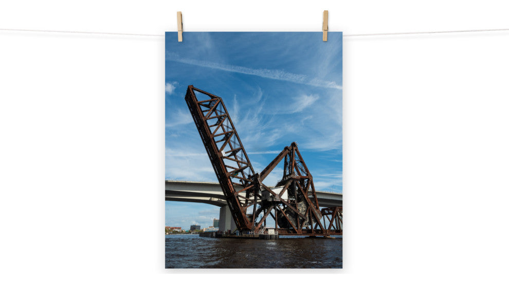 Wall Decor Urban: Train Drawbridge 3 Color Landscape Photo Unframed, 1