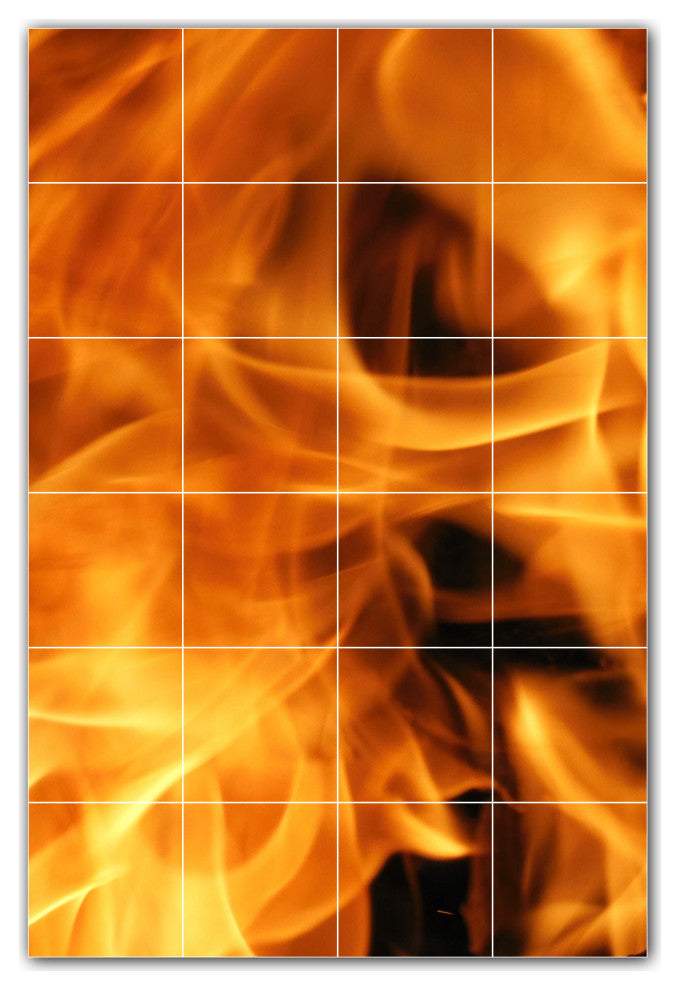 Fire Ceramic Tile Wall Mural HZ500607-46M. 24" x 36"