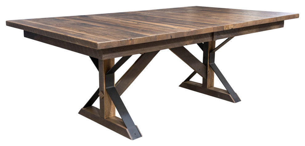 Norway Industrial Farmhouse Dining Table Provincial 42"x84" 4 Middl