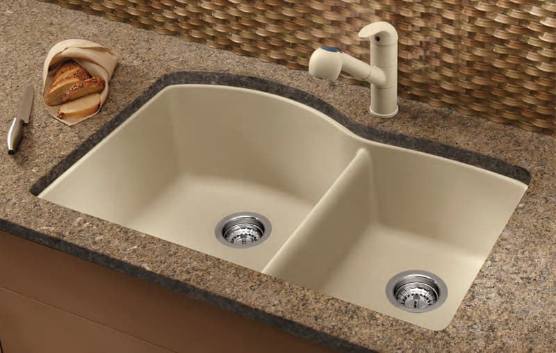Blanco 440180 Diamond 32" Undermount Double Basin SILGRANIT - Cinder