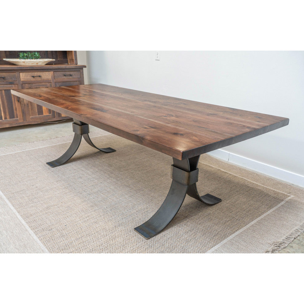 Beckett Modern Walnut Dining Table, 42"x144"