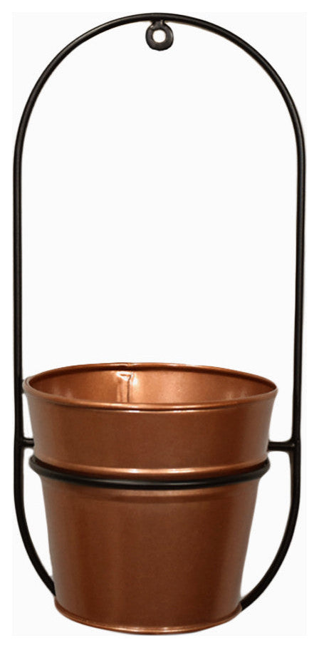 Eco Friendly Round Modern 4.4x4.6x4.6" Planter Pot Copper