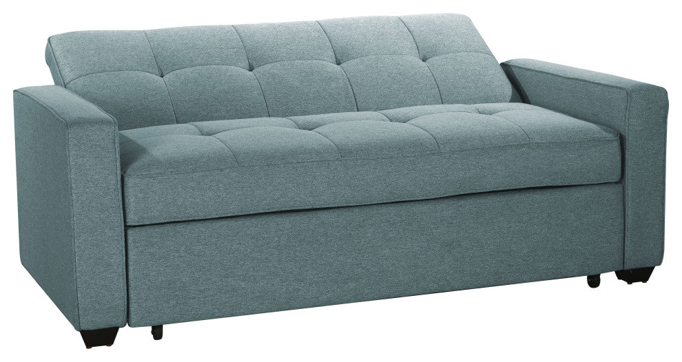 Sealy Muskoka Queen Pop-Up Sofa Bed Convertible with USB Port, Teal