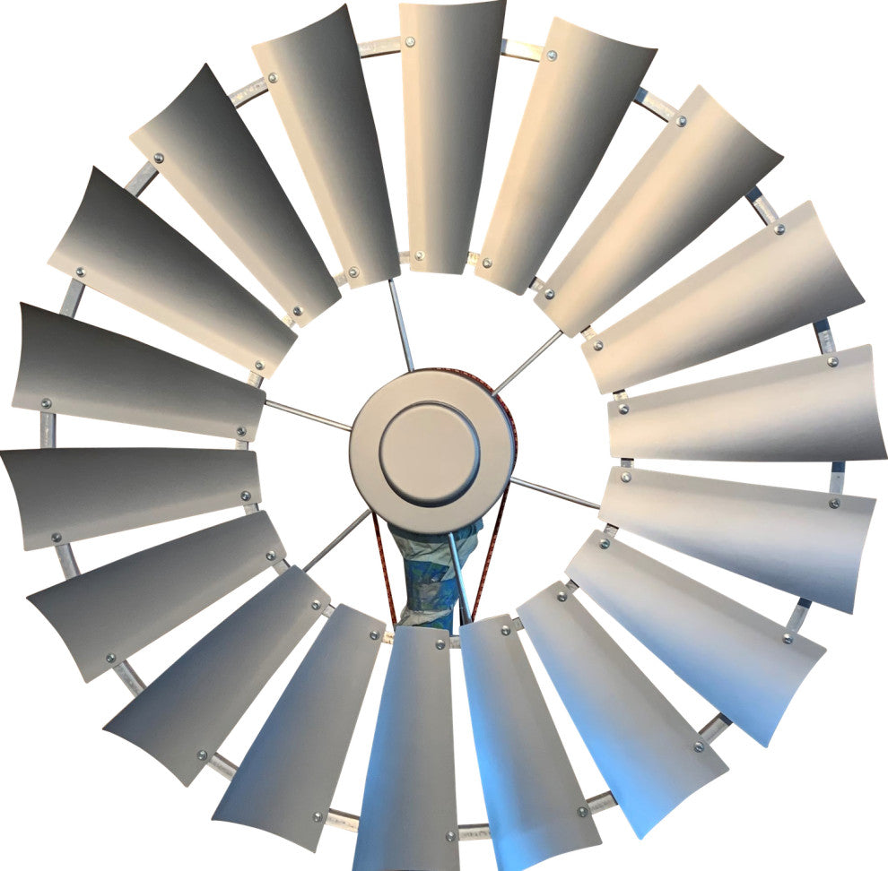 52 Inch Matte Silver Windmill Ceiling Fan | The Patriot Fan