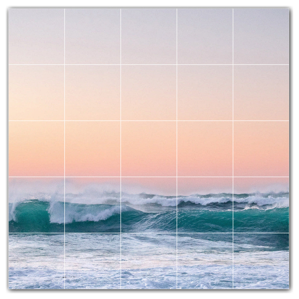 Waves Ceramic Tile Wall Mural Hz501171-55xl. 60" X 60"