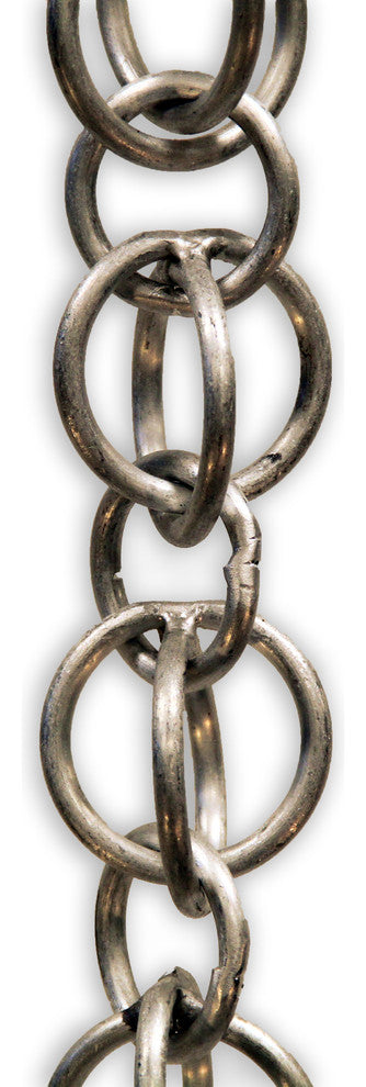 Double Loops Aluminum Rain Chain with Installation Kit, 14 Foot