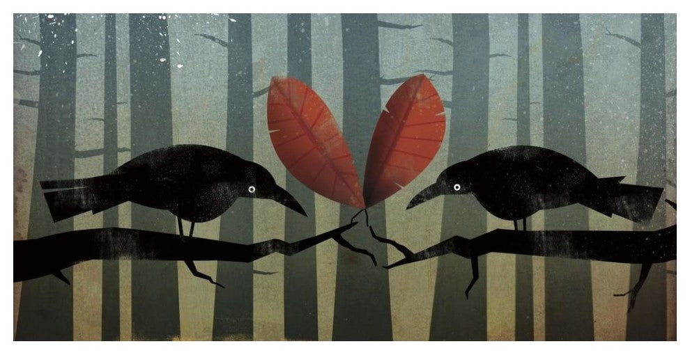 "Love Birds" Digital Paper Print by Ryan Fowler, 50"x26"