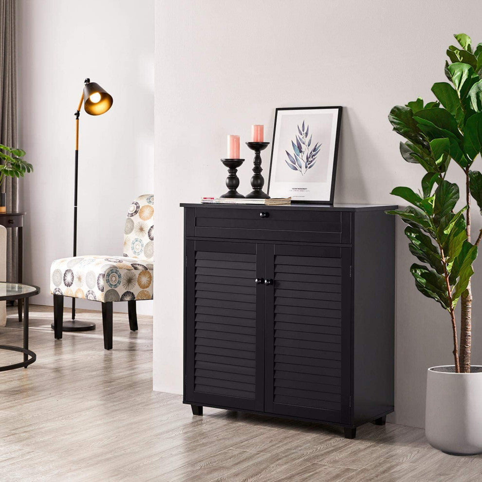 4 Tier Shoe Storage Cabinet Shoe Rack with Drawer