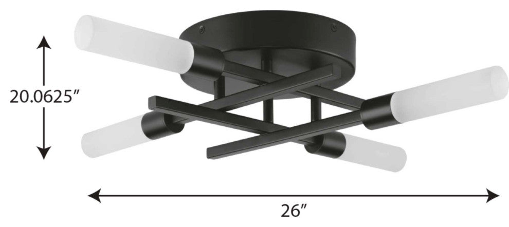 Progress Lighting P350209-30 Quadrant LED 4 Light 20"W LED Flush - Mat