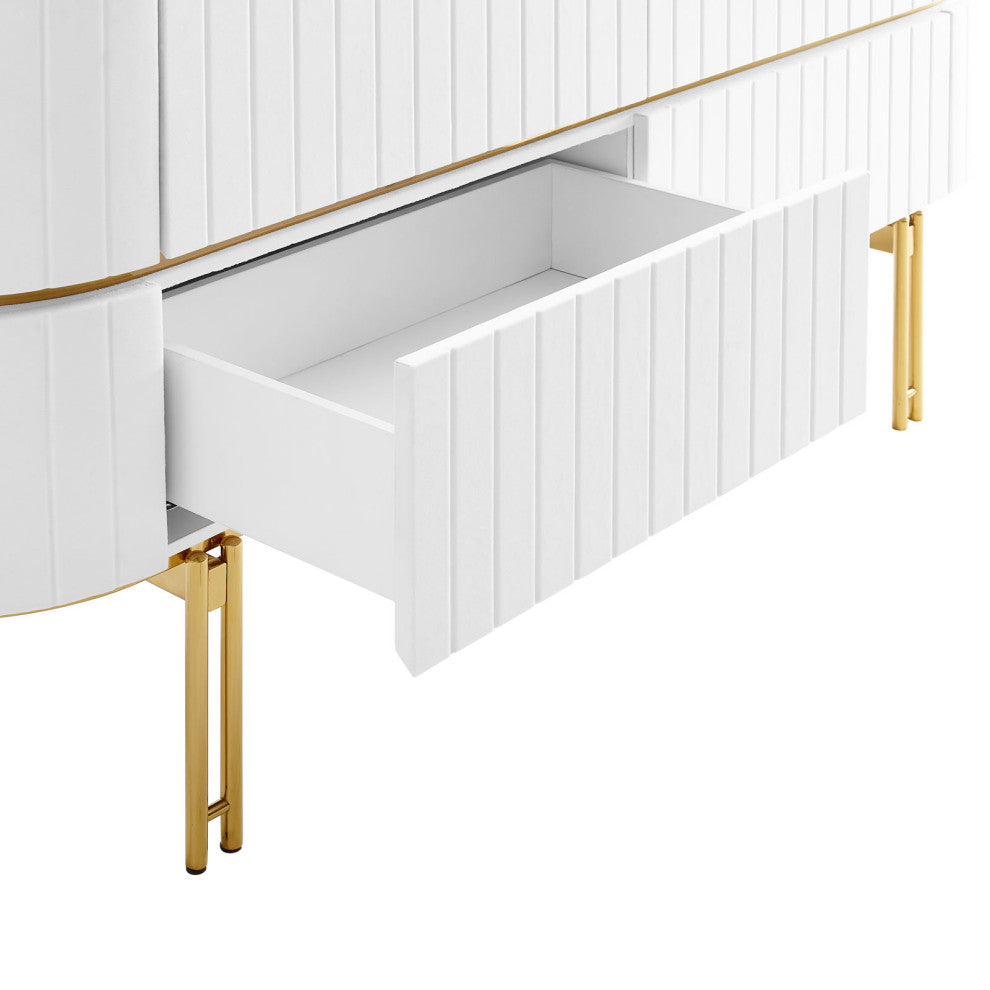 Valencia Performance Velvet Sideboard White White -5635