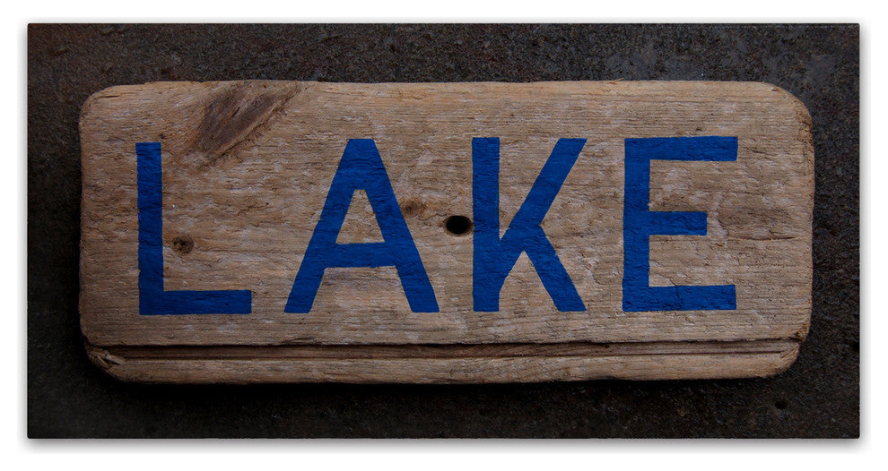 Nicole Dietz 'Lake Sign' Canvas Art, 19x10